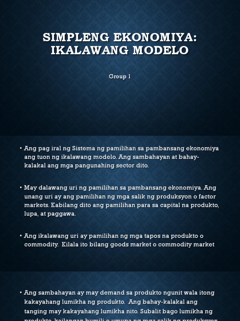 Ikalawang Modelo Part 1 | PDF