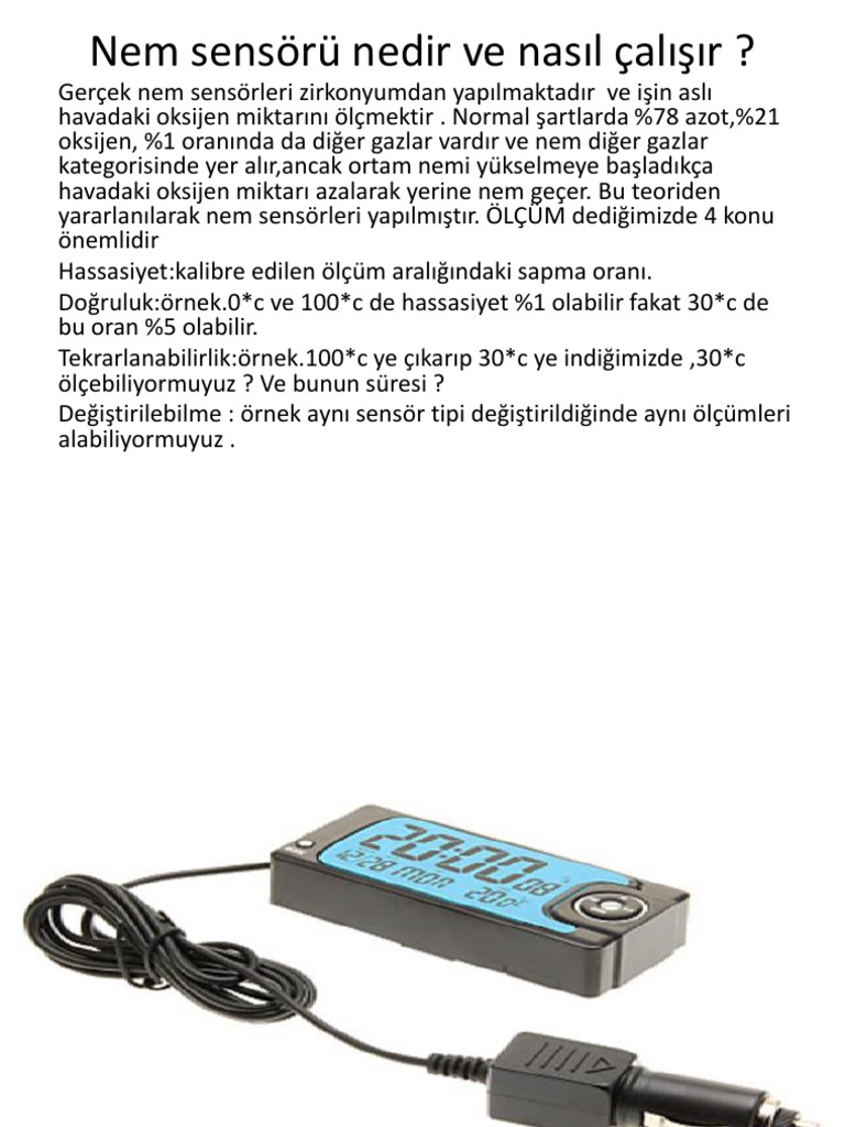 Nem Sensörü Nedir Ve Nasıl Çalışır | PDF