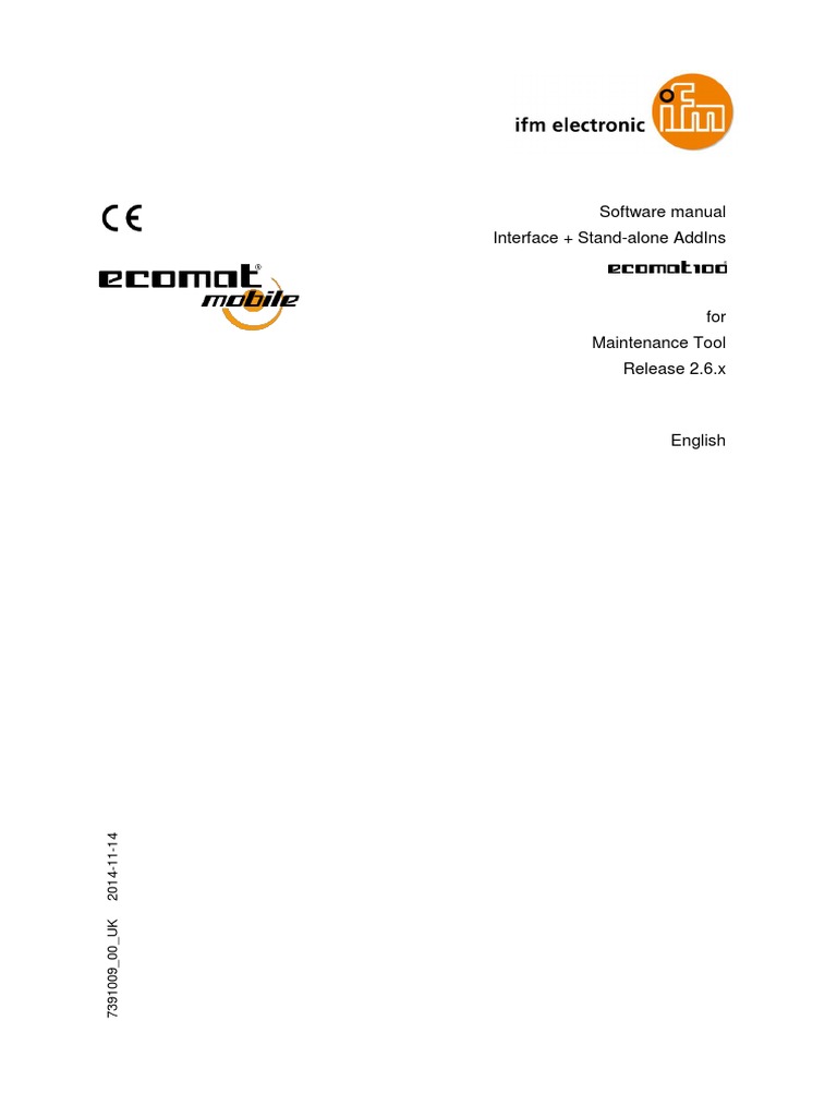 Software Manual Ifm 7391009UK | PDF | Menu (Computing) | Graphical User ...