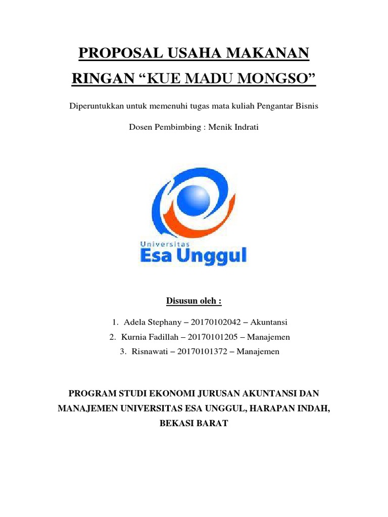 Proposal Madu Mongso | PDF