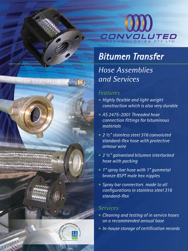 Bitumen Hose and AS2475 End Fittings | PDF | Building Materials ...