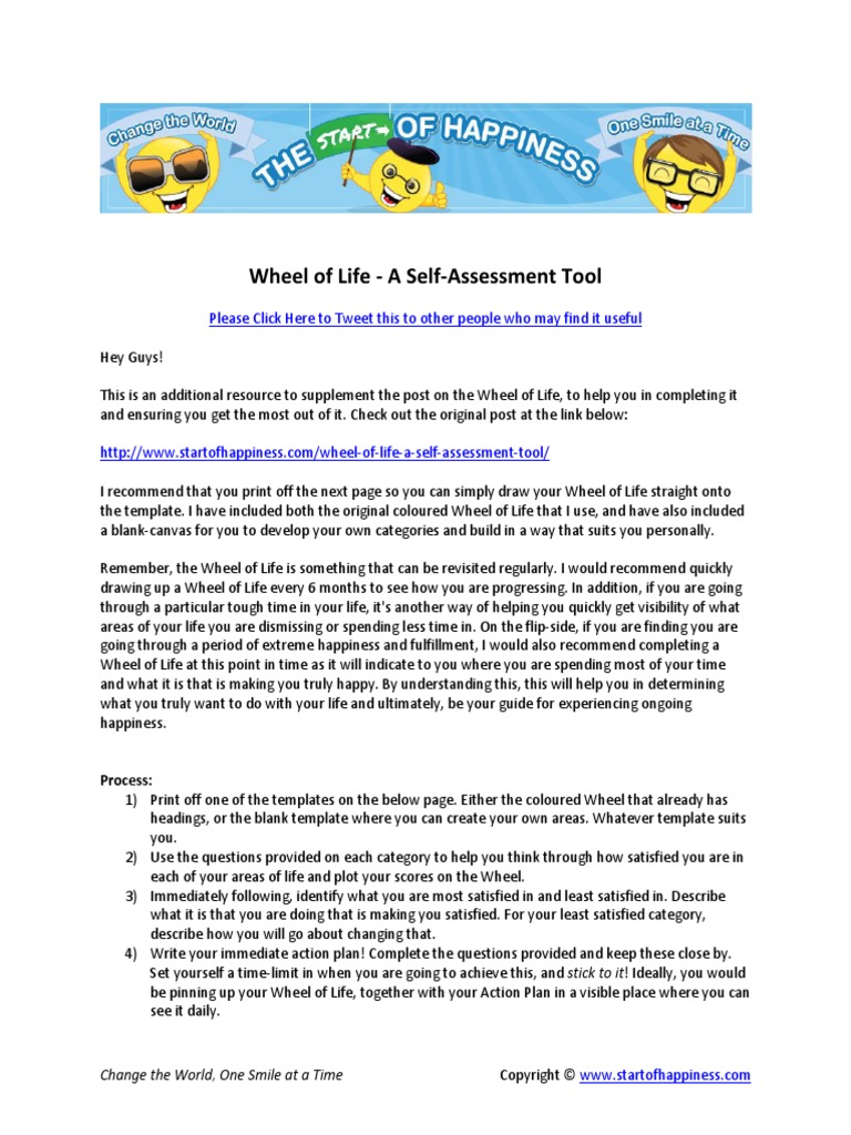 Wheel of Life - Supporting Guide and Action Plan PDF | PDF ...