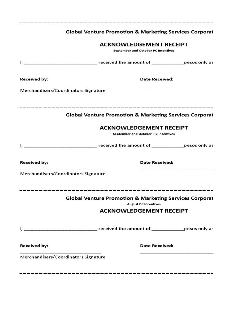 Acknowledgement Incentive Sep and Oct | PDF