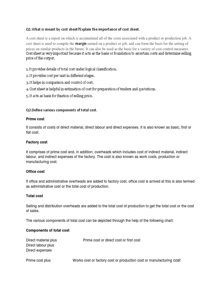 q1-what-is-meant-by-cost-sheet-explain-the-importance-of-cost-sheet
