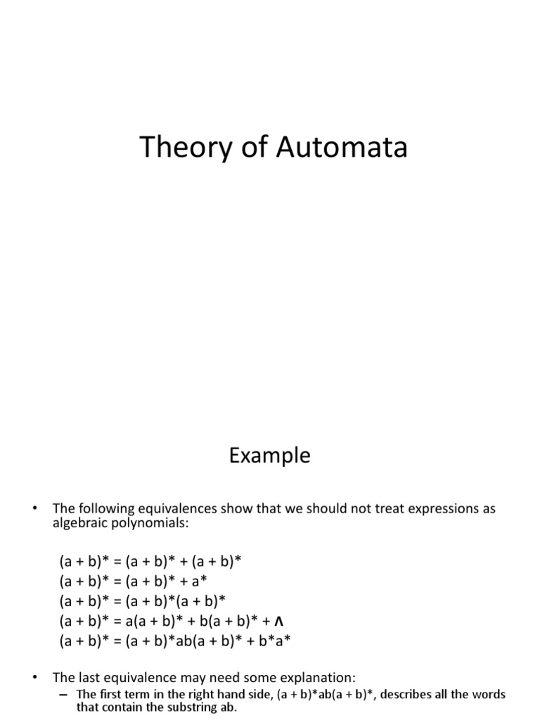 Lec 04 Regular Expression Pdf Regular Expression Discrete Mathematics
