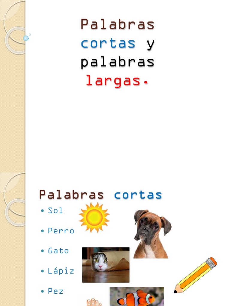 Palabras Cortas y Largas | PDF
