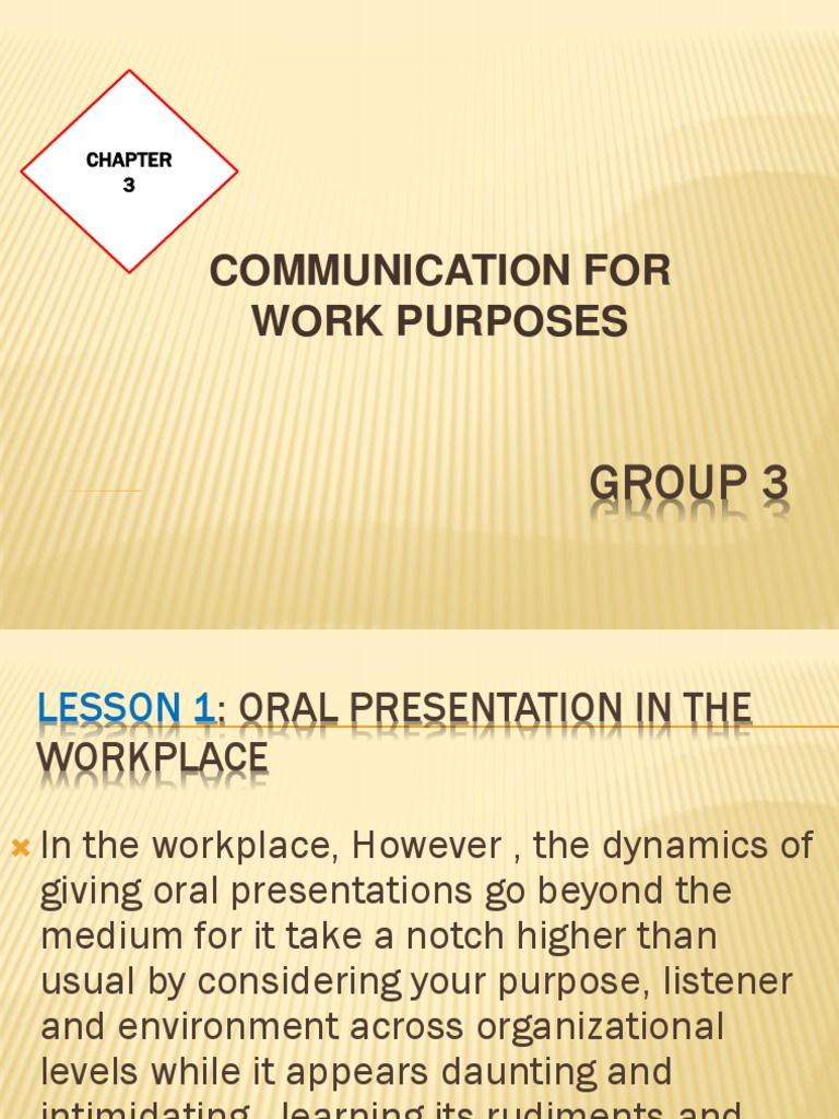 Chapter 3 Communication in Work Place | PDF | Human Communication | Communication