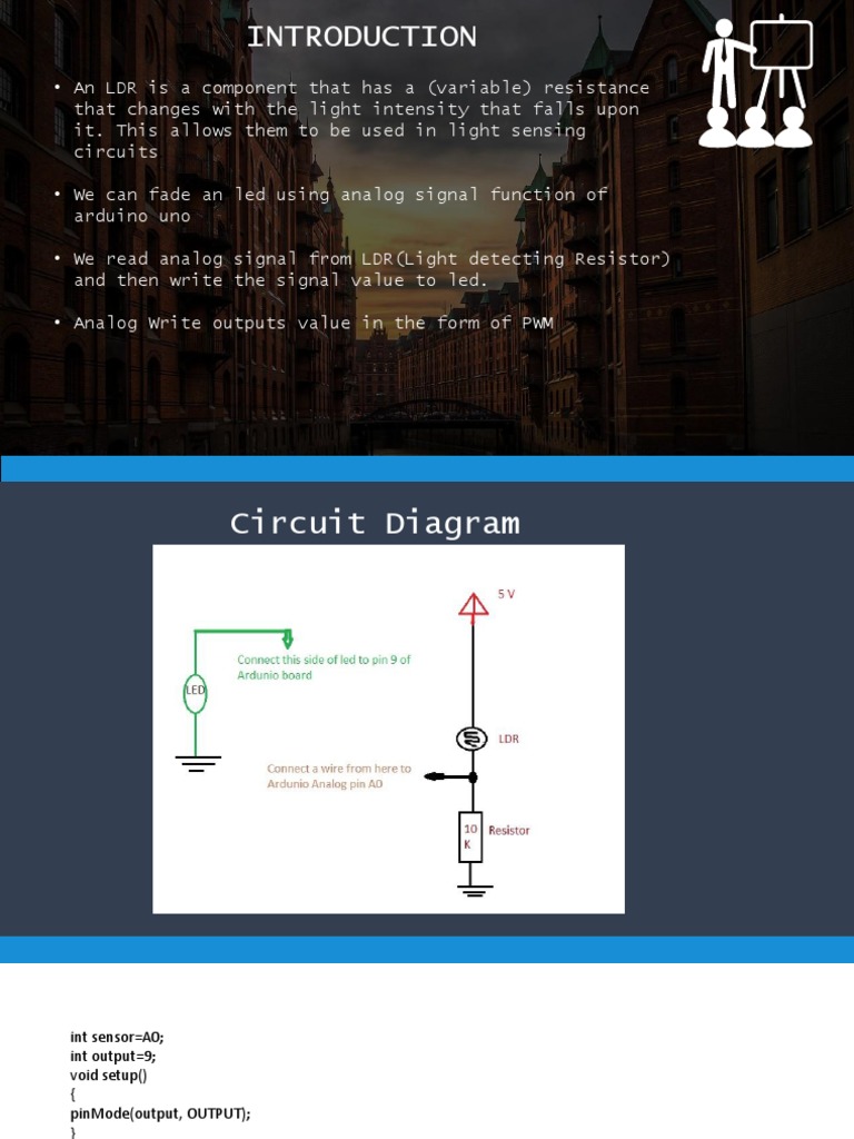Fade Led Using Arduino | PDF | Analogue Electronics | Electrical Resistance And Conductance