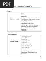 Speaking Part 2 Templates | PDF | Experience