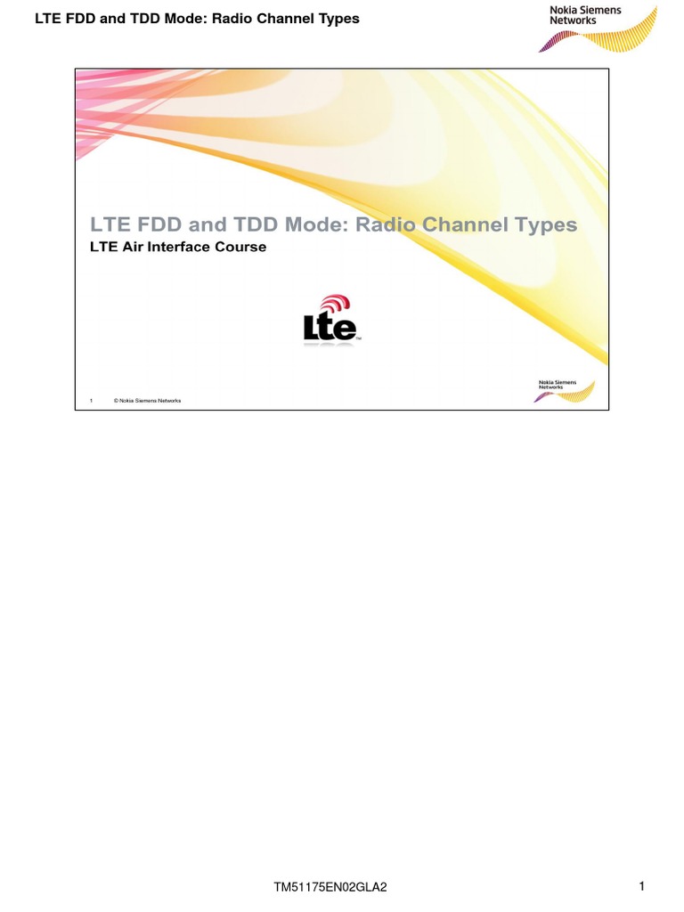 05 - LTE FDD and TDD Mode - Radio Channel Types - PPT PDF | PDF ...