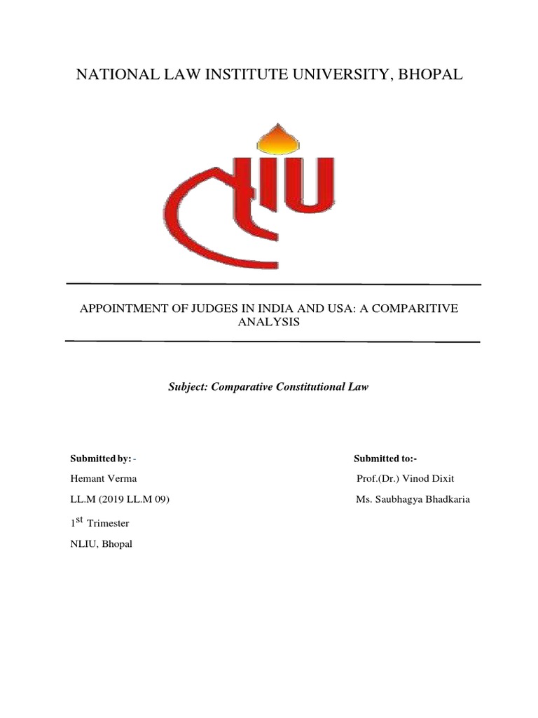 Appointment of Judges in India and Usa | PDF | Supreme Courts | Judiciaries