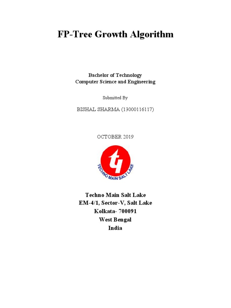 FP-Tree Growth Algorithm | PDF | Data Management | Algorithms And Data ... FP-Tree Growth Algorithm | PDF | Data Management | Algorithms And Data ...
