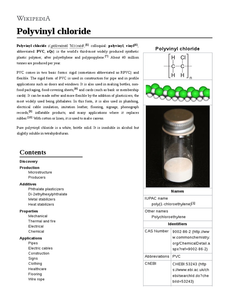 Polyvinyl Chloride | PDF | Polyvinyl Chloride | Polymerization