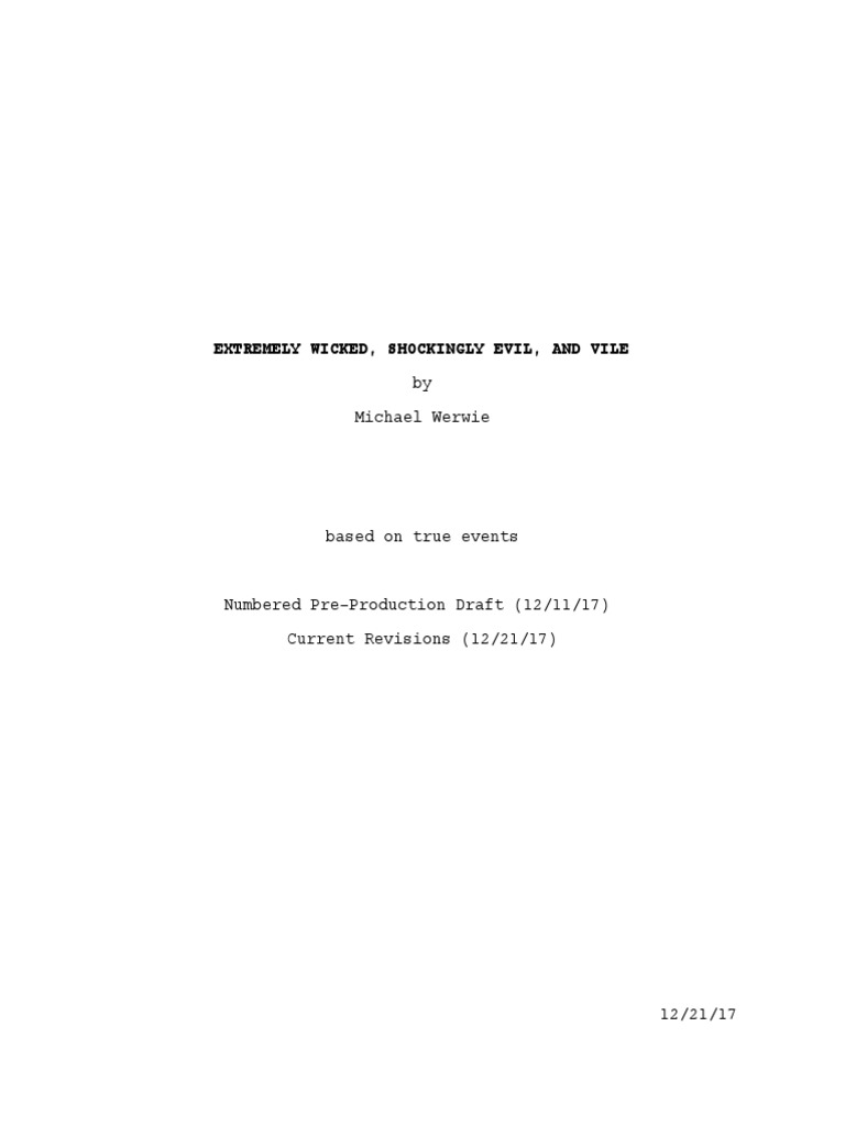 Extremely Wicked, Shockingly Evil, and Vile: by Michael Werwie | PDF ...