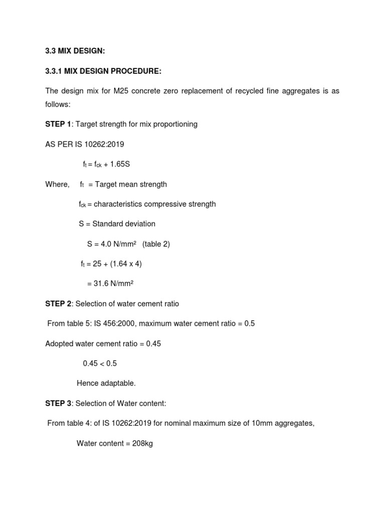 Mix Design | PDF | Composite Material | Concrete