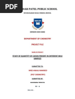Class 12 Chemistry Project On Quantity of Casein in Milk | PDF ...