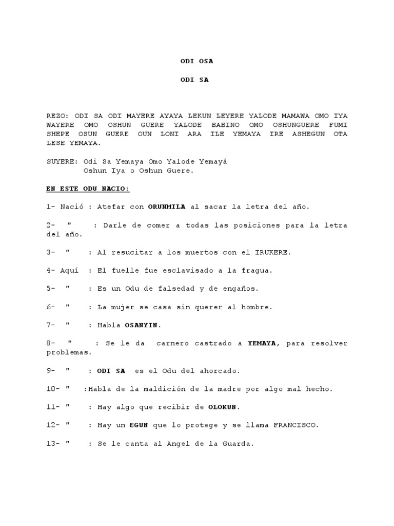 Oddi Osa | PDF | Pollo | Religión y creencia