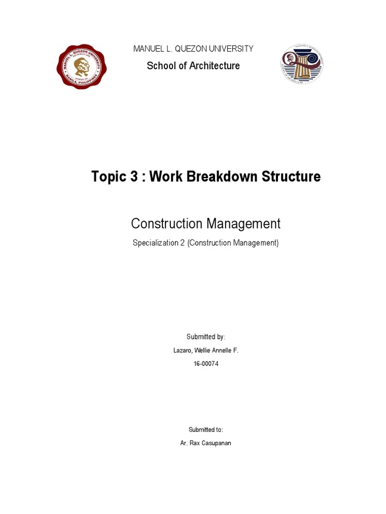 Work Breakdown Structure | PDF | Business
