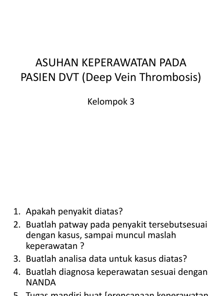 Asuhan Keperawatan Pasien DVT | PDF