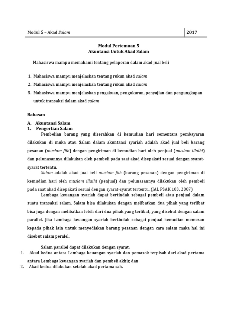 Akad Salam | PDF