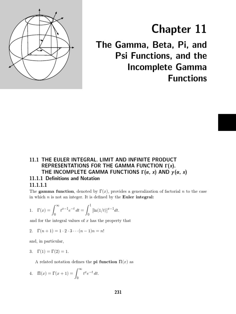 Fungsi Gamma Dan Tabel Nilainya | PDF | Pi | Integer