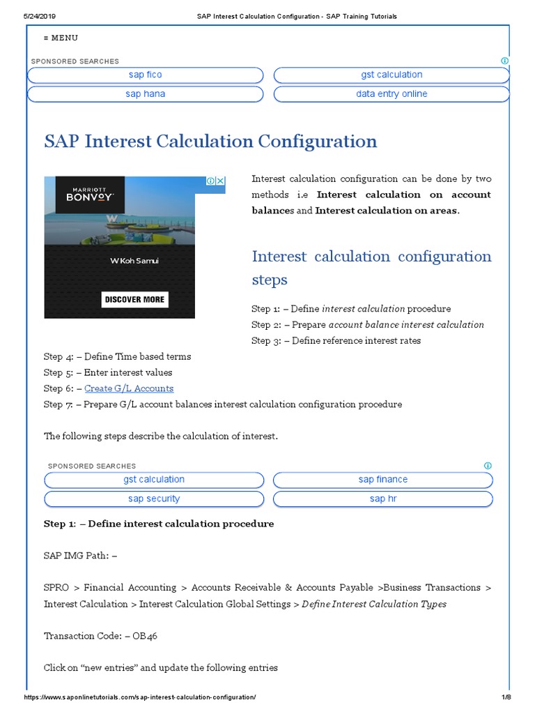 SAP Interest Calculation Configuration PDF | PDF | Enterprise Resource ...