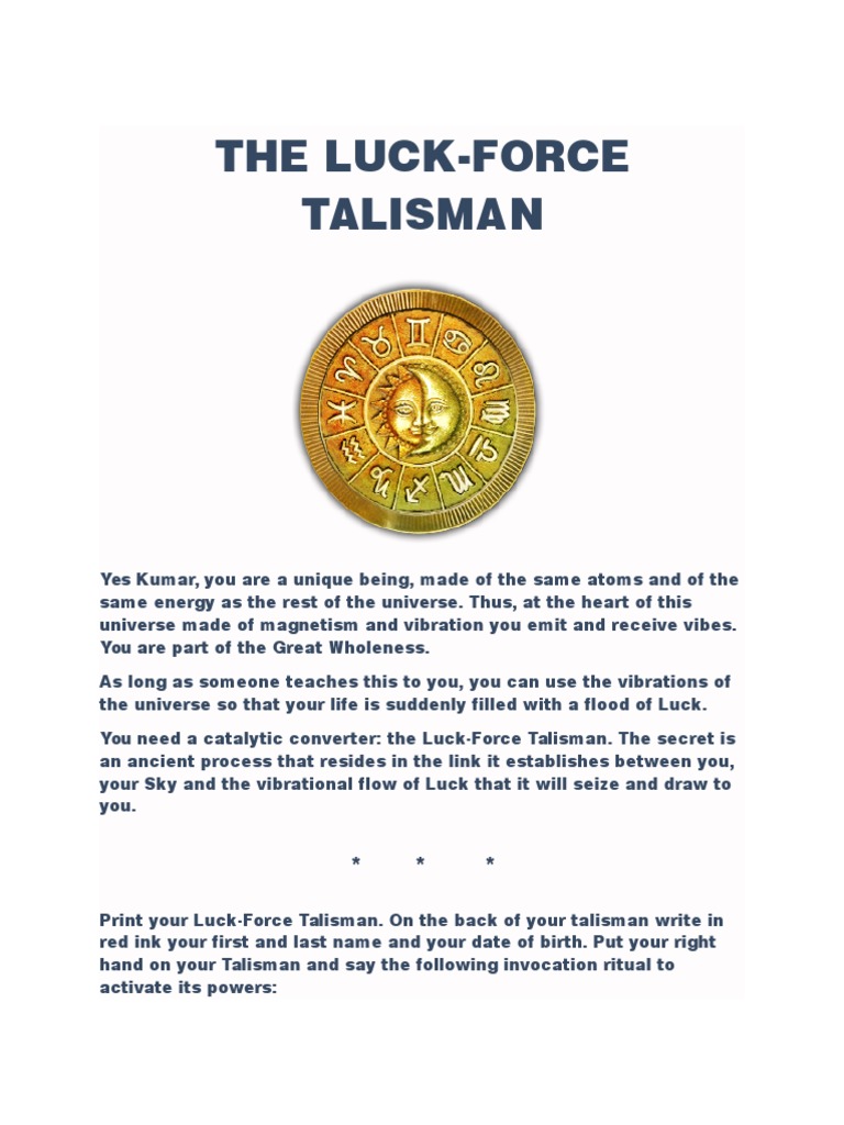 Talisman | PDF | Law | Religion & Spirituality