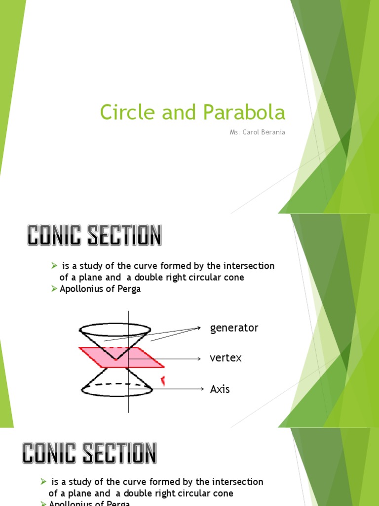Circle and Parabola | PDF | Circle | Geometric Shapes