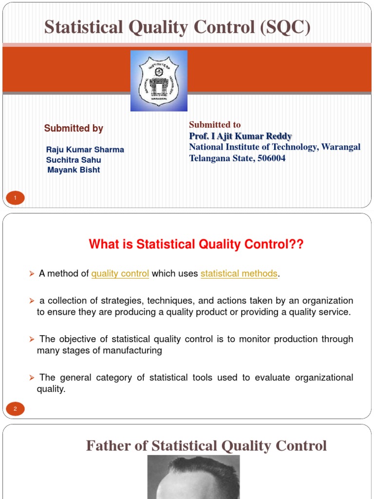 Statistical Quality Control (SQC) : Submitted by Submitted To | PDF ...