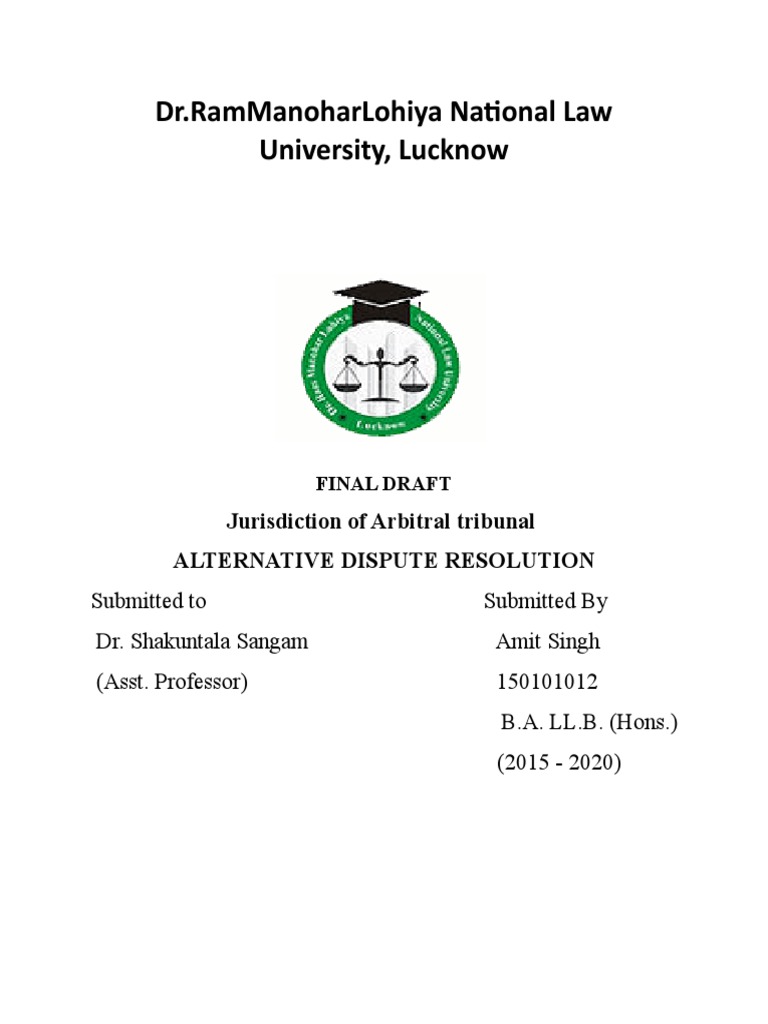 Final Adr Amit | PDF | Arbitration | Arbitral Tribunal