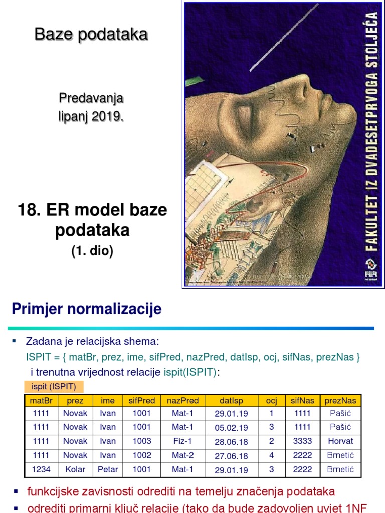 18 ER Model Baze Podataka 1. Dio PDF | PDF