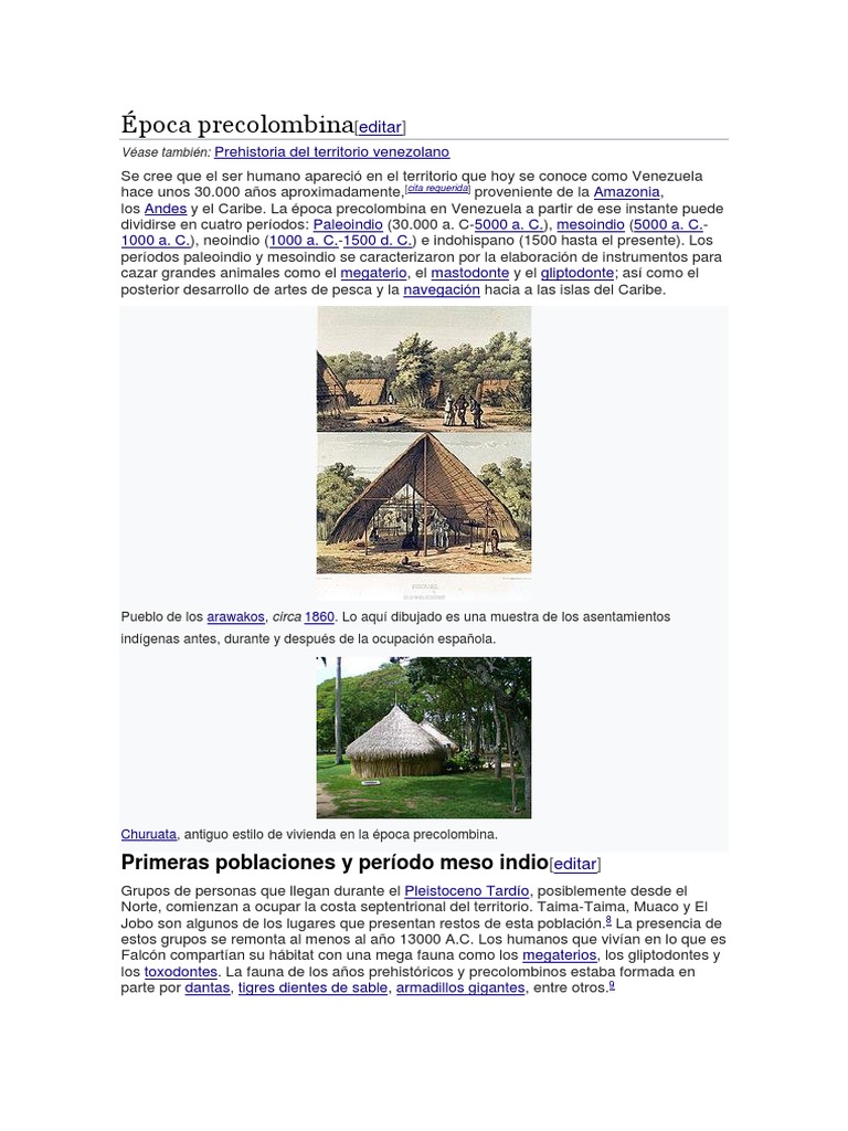 Época Precolombina | PDF | Venezuela | Agitación