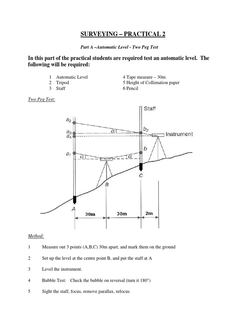 Practical Guide to Reciprocal Levelling | PDF | Surveying | Equipment