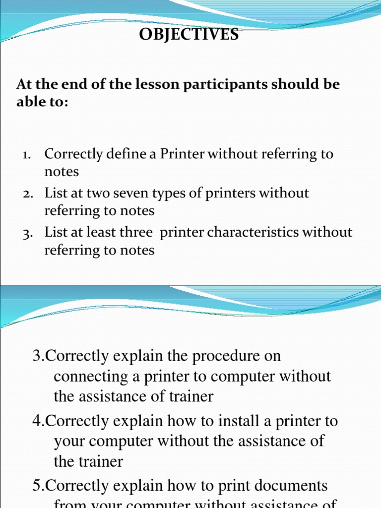 Printers Printer Connections And Printing Pdf Printer Computing