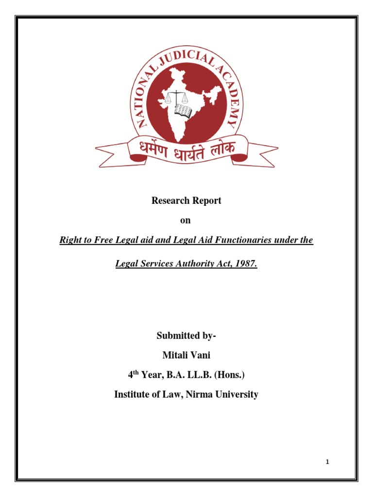 Right to Free Legal Aid Cases Establish It as Fundamental Right | PDF ...