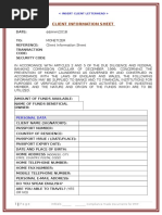 CIS - Client Information Sheet Company | PDF | Finance & Money Management | Social Science