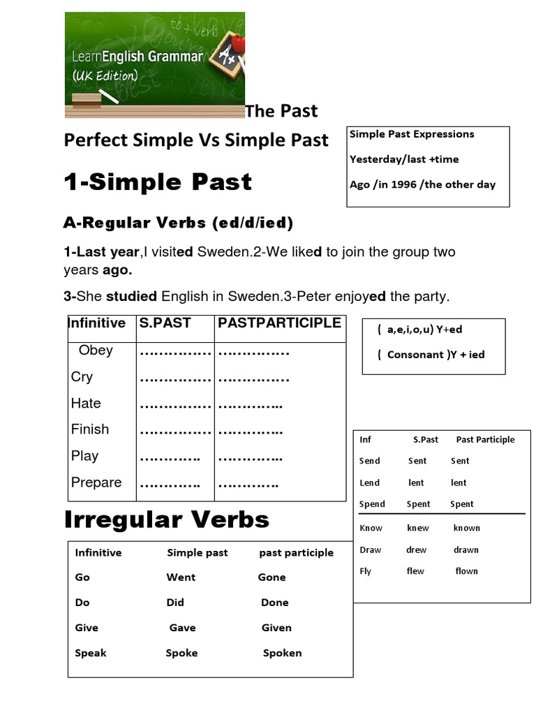 Simple Past Expressions Explained | PDF