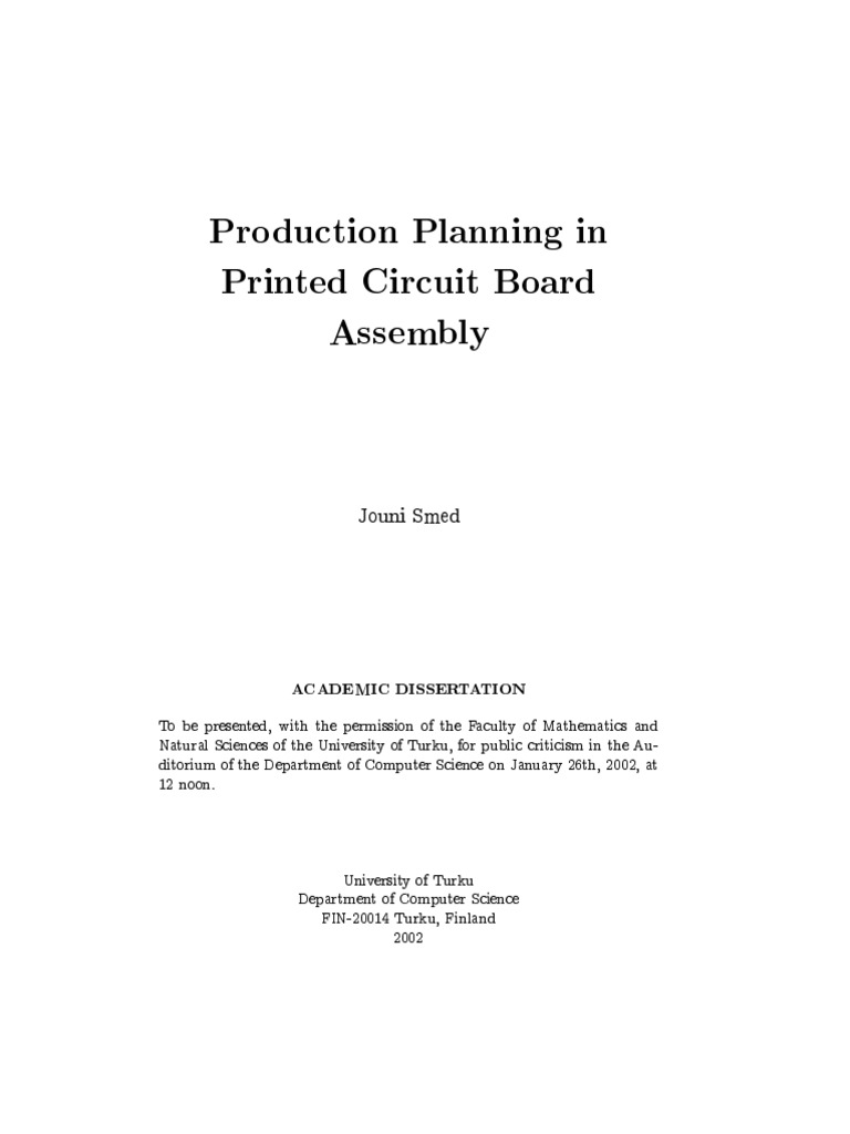 Production Planning in Printed Circuit B PDF | PDF | Printed Circuit ...