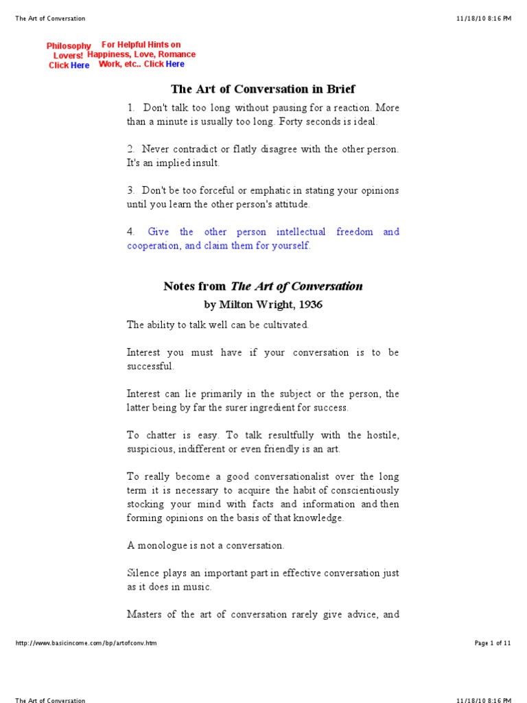Conversation Skills for Philosophers | PDF | Argument | Conversation