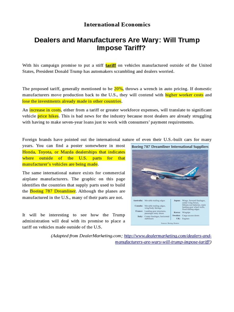 Econ IA International Economics Text | PDF | Tariff | Prices