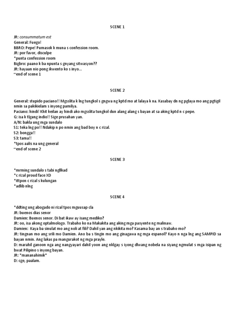 Filipino Script Group 5 | PDF