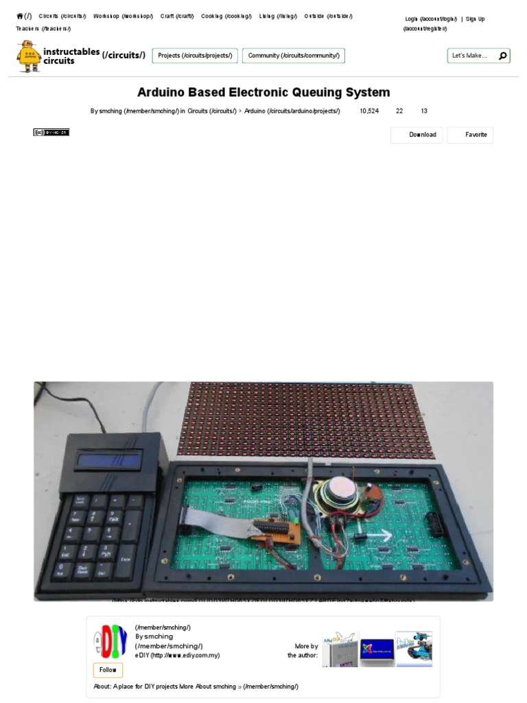 Arduino Based Electronic Queuing System - 10 Steps | PDF | Arduino | Resistor