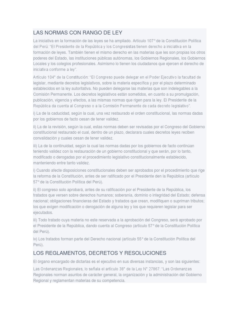 Las Normas Con Rango de Ley | PDF | Constitución | Gobierno de españa