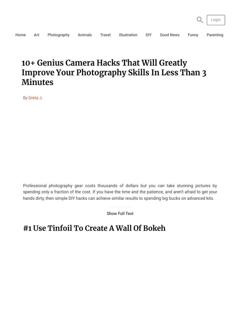 10+ Genius Camera Hacks That Will Greatly Improve Your Photography ...