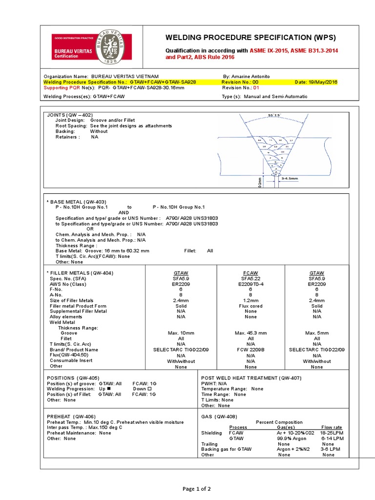 Wps Demo Example | PDF | Welding | Construction