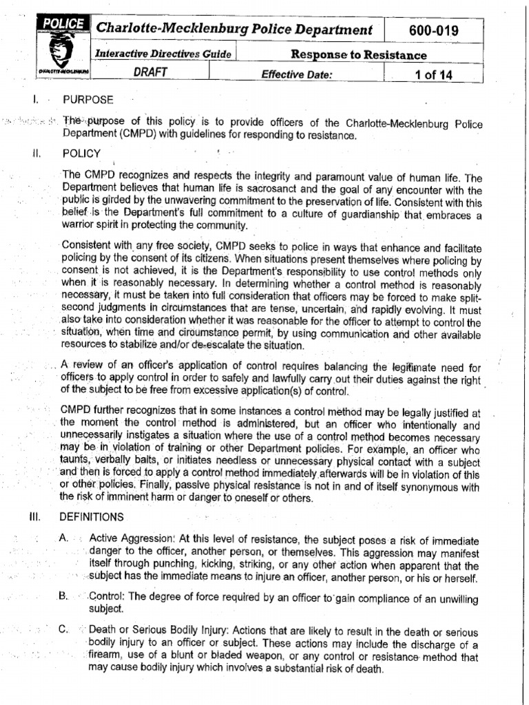 Use of Force Documents | PDF