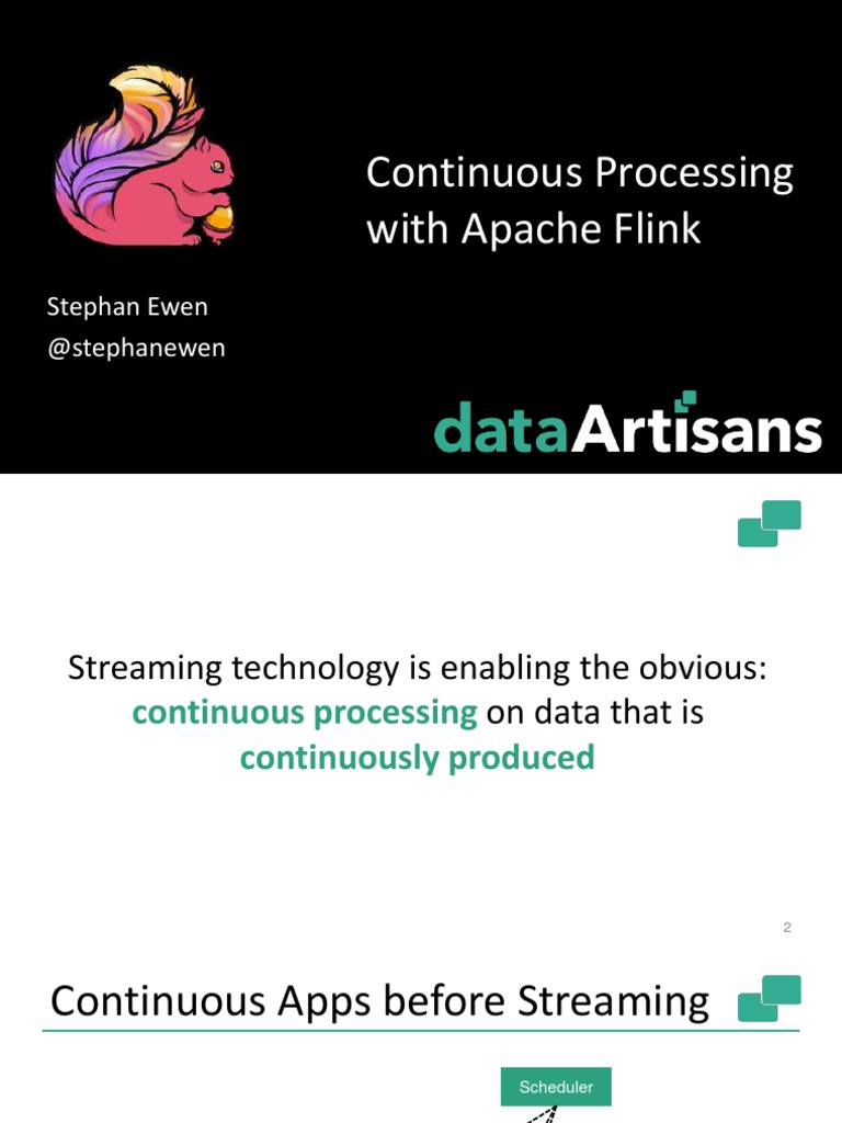 Continuous Processing With Apache Flink: Stephan Ewen @stephanewen | PDF | Information ...