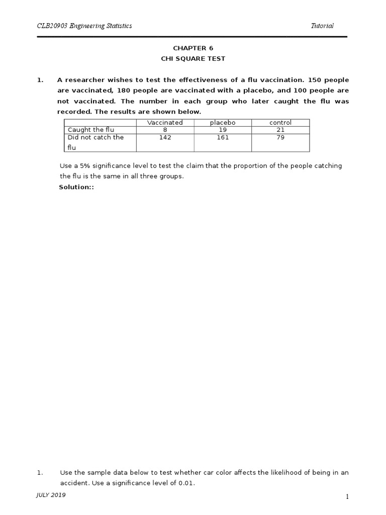 Tutorial 6 | PDF | P Value | Statistics