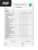 Form Air Compressor Pre Start Inspection Check List | PDF