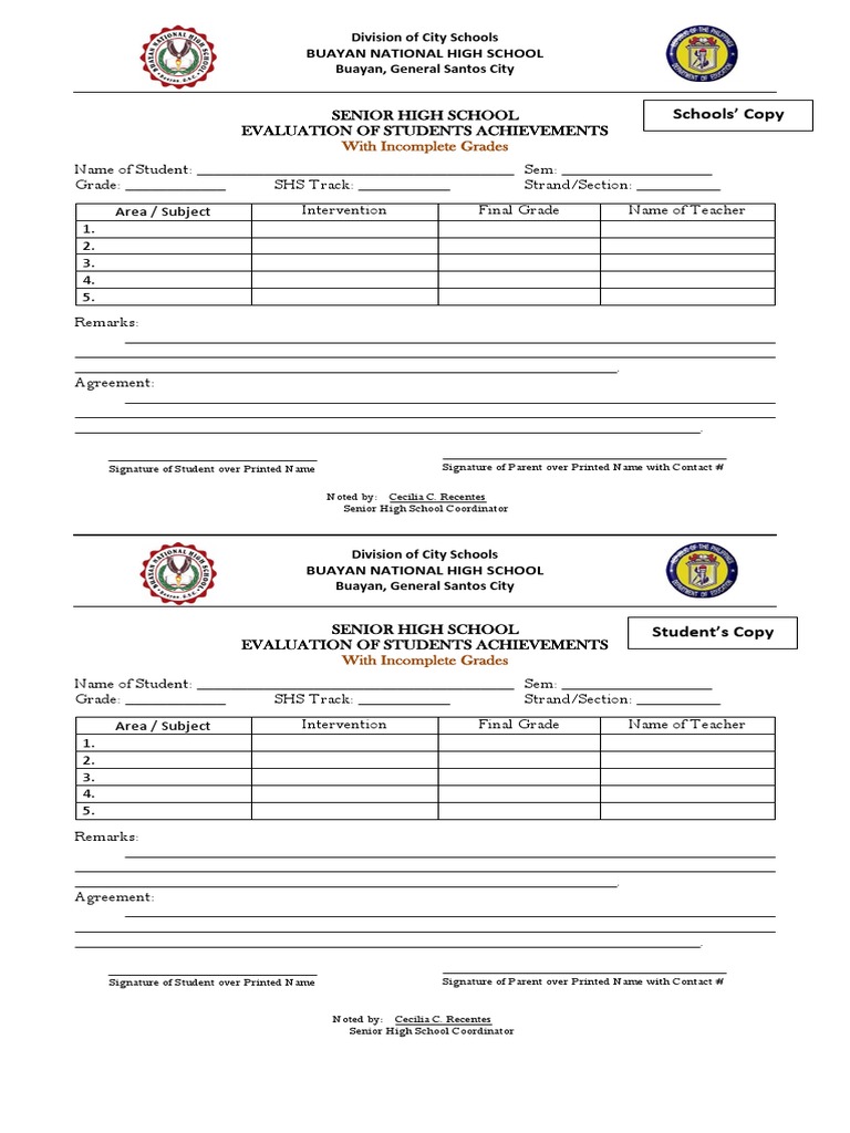 Admission Slip For Incomplete Uniform | PDF | Learning | Schools